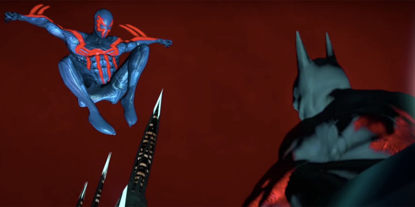 Batman Beyond And Spider-Man 2099 Clash In Super Power Beat Down Video