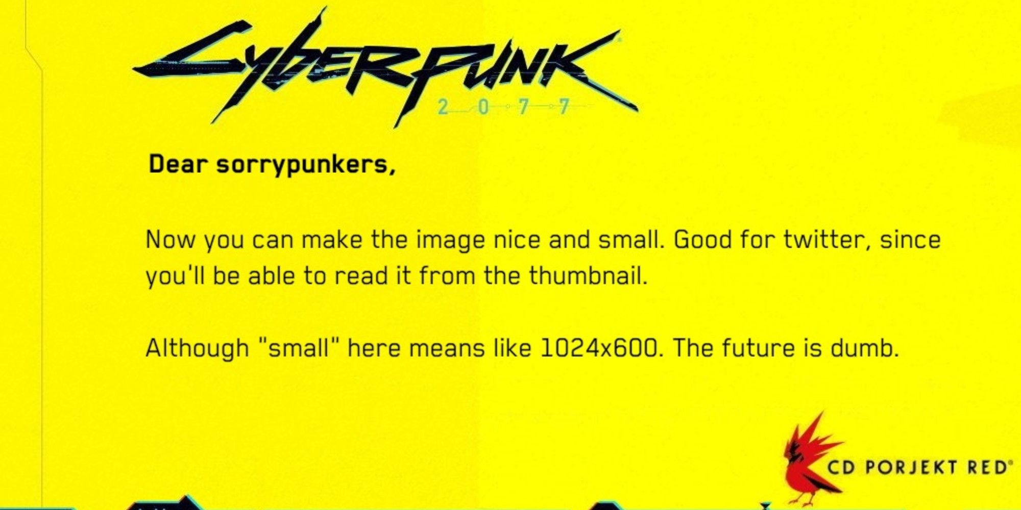 Cyberpunk 2077 Controversy Spawns a CD Projekt Red Apology Generator