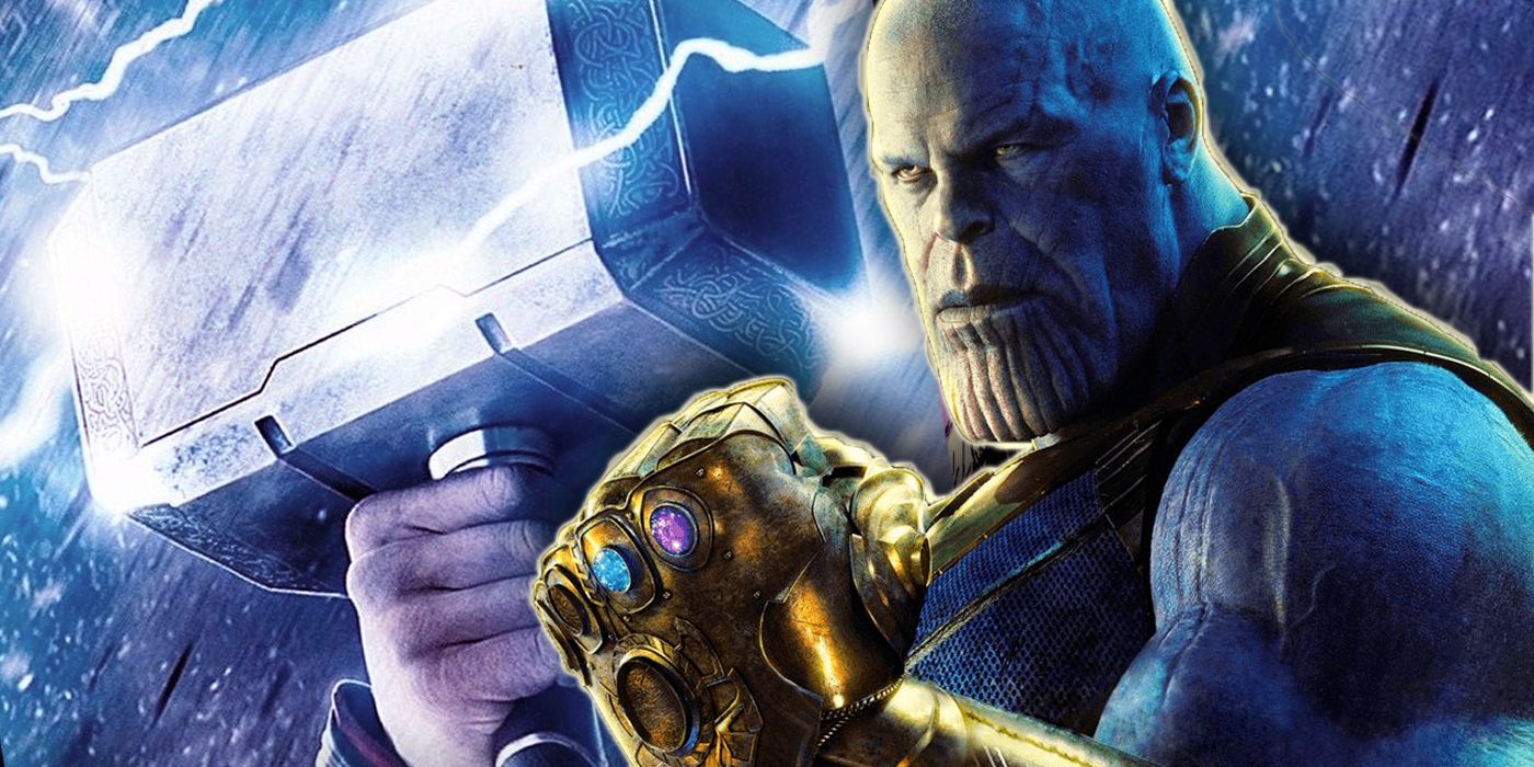 Marvel Confirmed Thanos Can Lift Thor's Hammer with the Infinity Stones